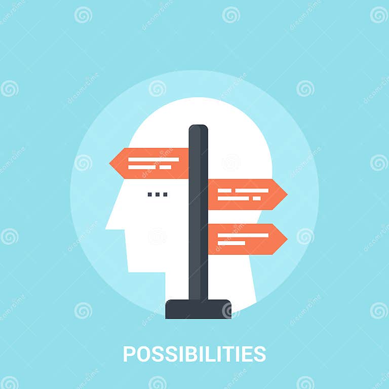 Possibilities icon concept stock vector. Illustration of head - 85581652