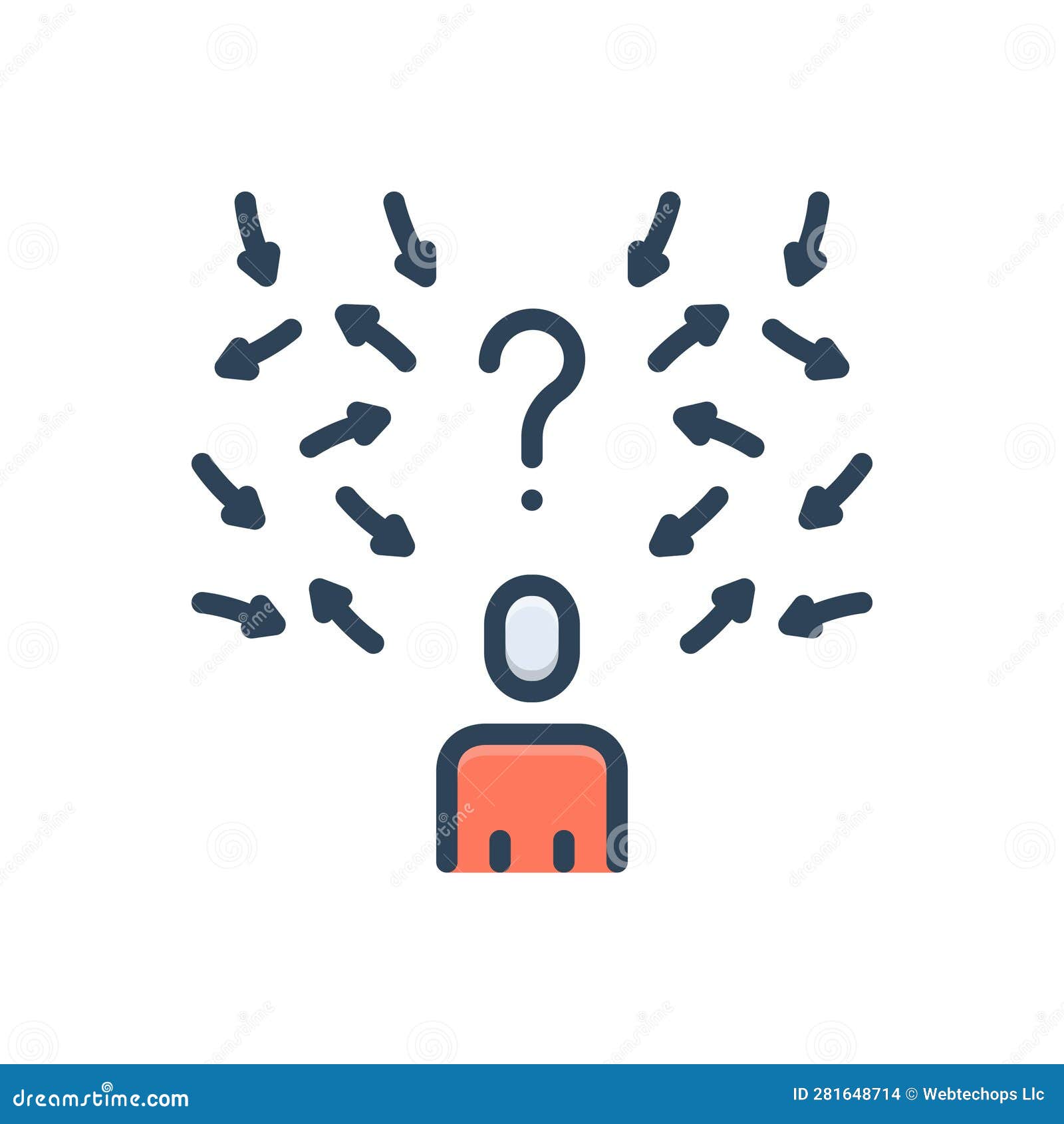 Color Illustration Icon for Possibilities, Probability and Question ...