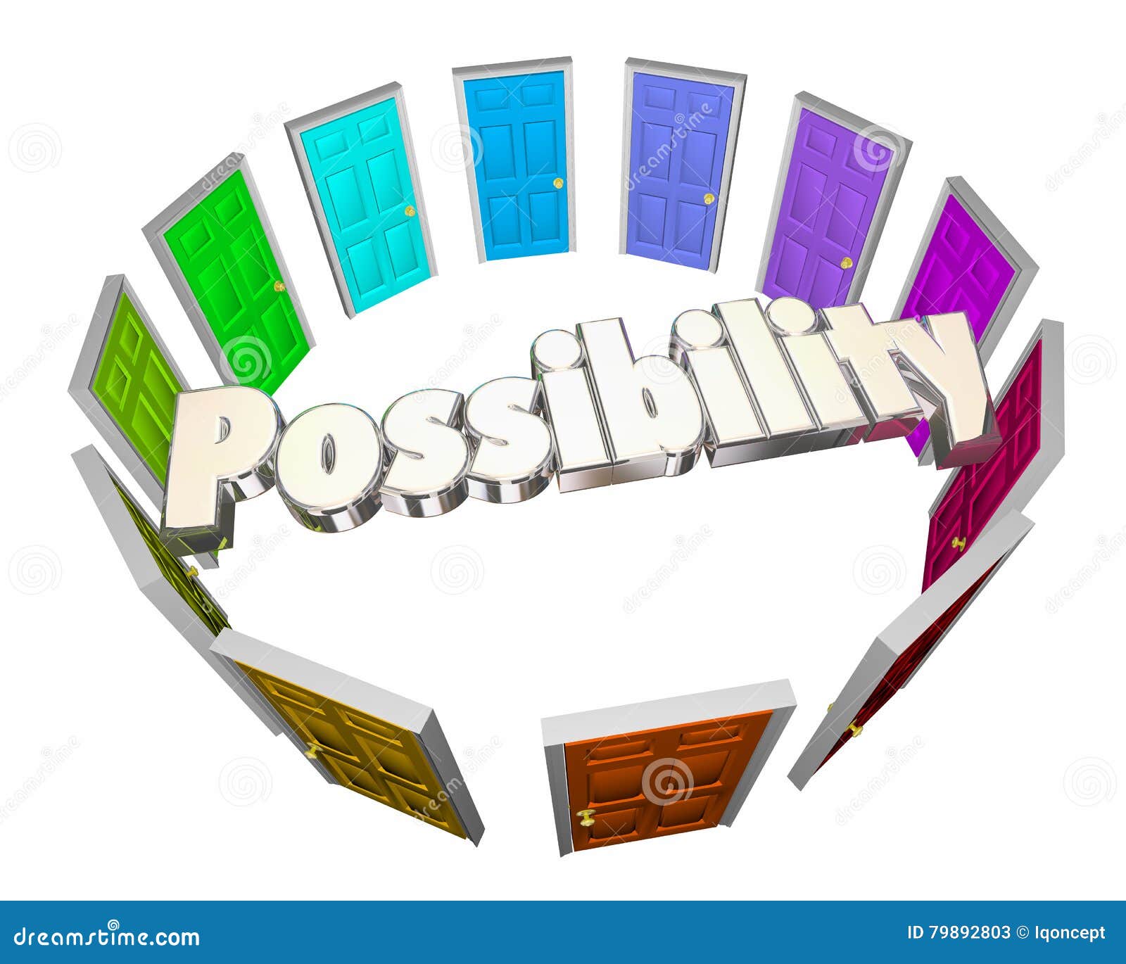 Possibility Doors Circle Future Potential Opportunity Stock ...