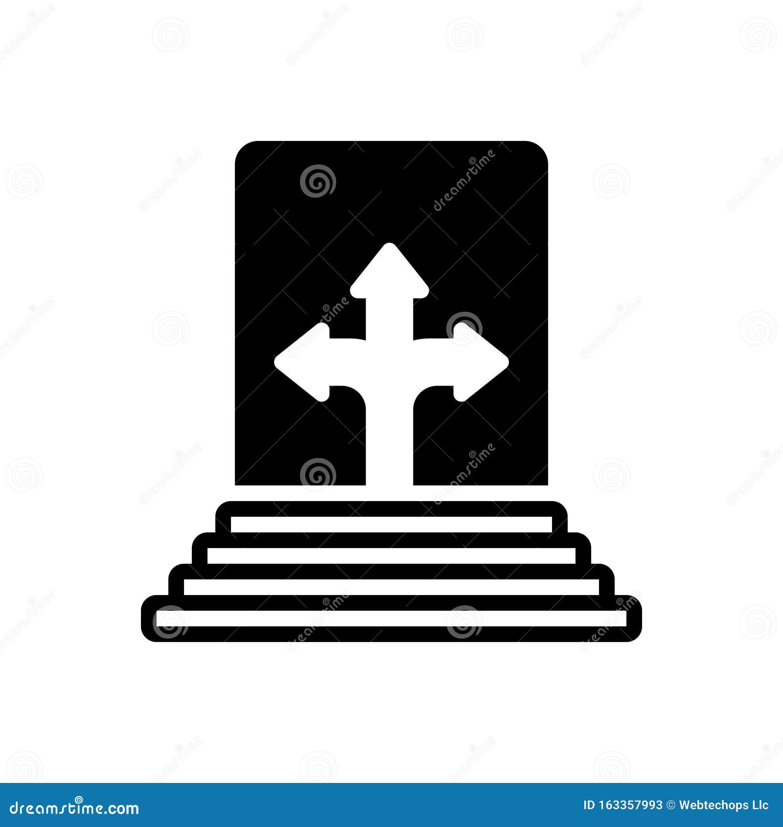 Black Solid Icon for Possibility, Probability and Potential Stock ...