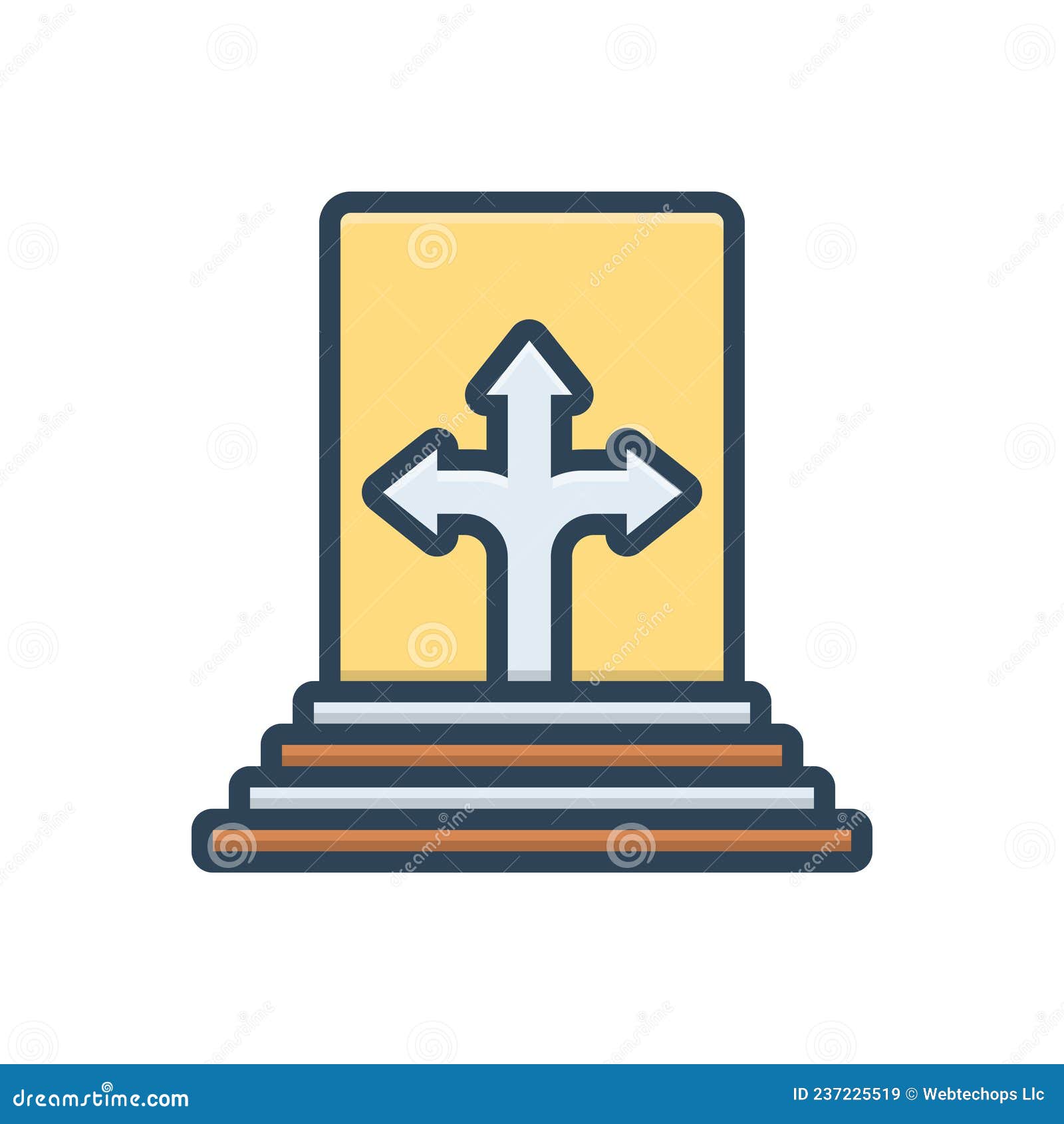 Color Illustration Icon for Possibility, Potential and Cross Stock ...