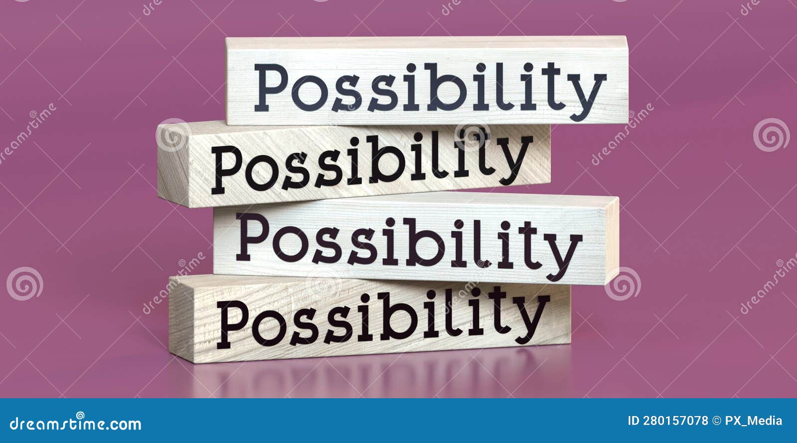 Possibility - Words on Wooden Blocks Stock Illustration - Illustration ...