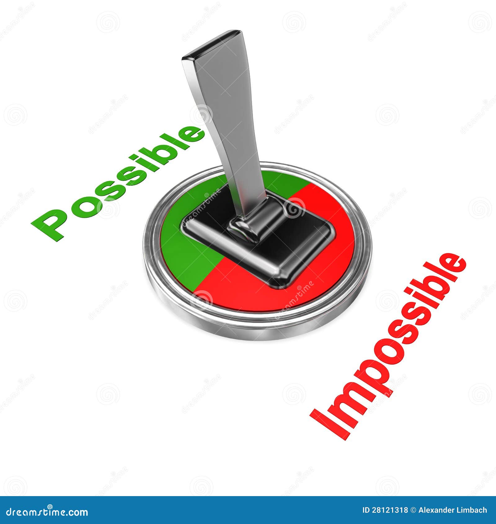 Impossibility And Success - Pictured As Word Impossibility On A Key, To ...