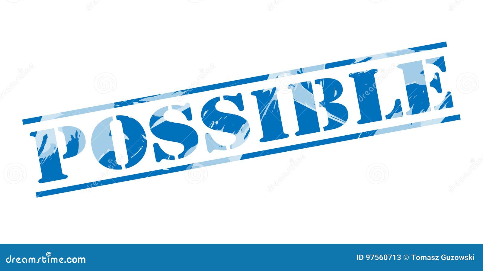 Possible blue stamp stock illustration. Illustration of sticker - 97560713