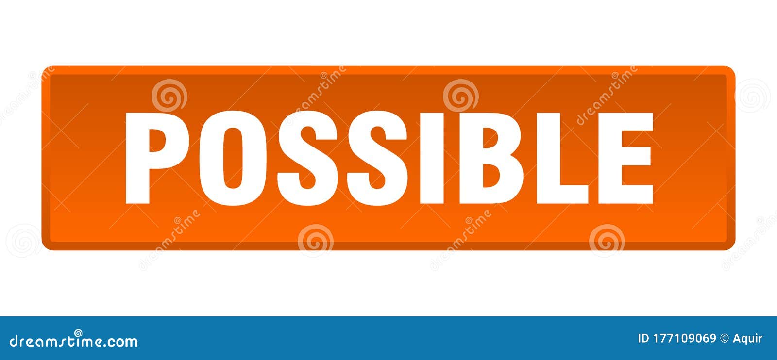 Possible Button. Possible Square Isolated Push Button Stock Vector ...