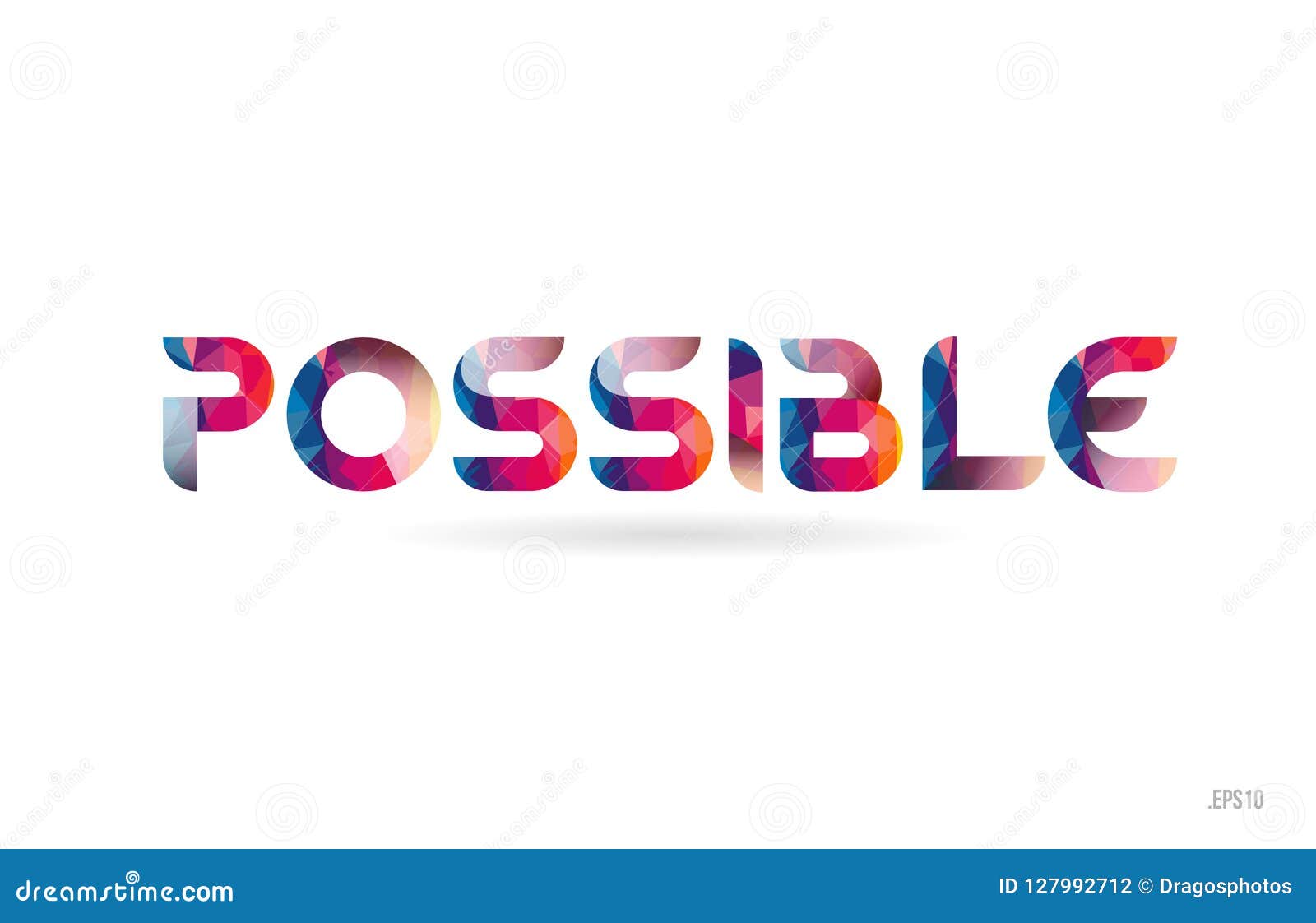 Possible Colored Rainbow Word Text Suitable for Logo Design Stock ...