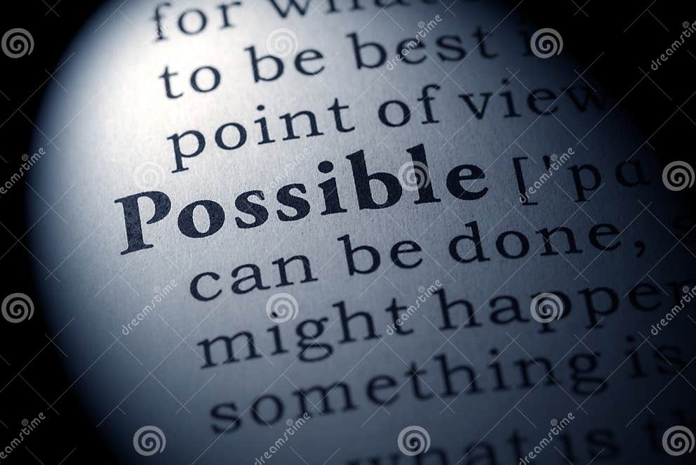 Definition of the Word Possible Stock Photo - Image of word, book ...
