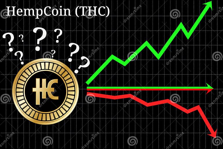 Possible Graphs of Forecast HempCoin (THC) - Up, Down or Horizontally. Stock Illustration ...
