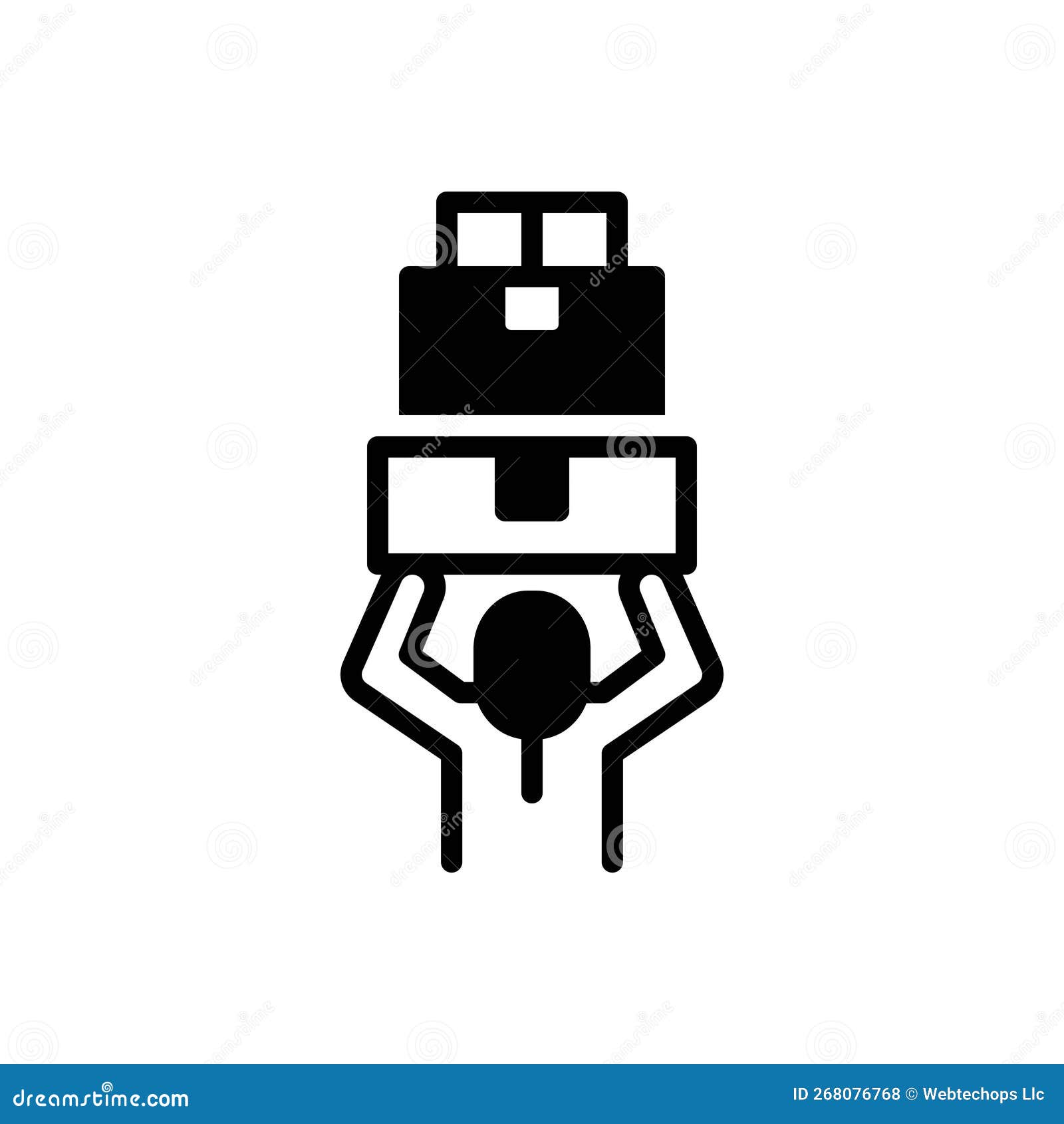 Black Solid Icon for Possible, Worker and Heaver Stock Illustration ...