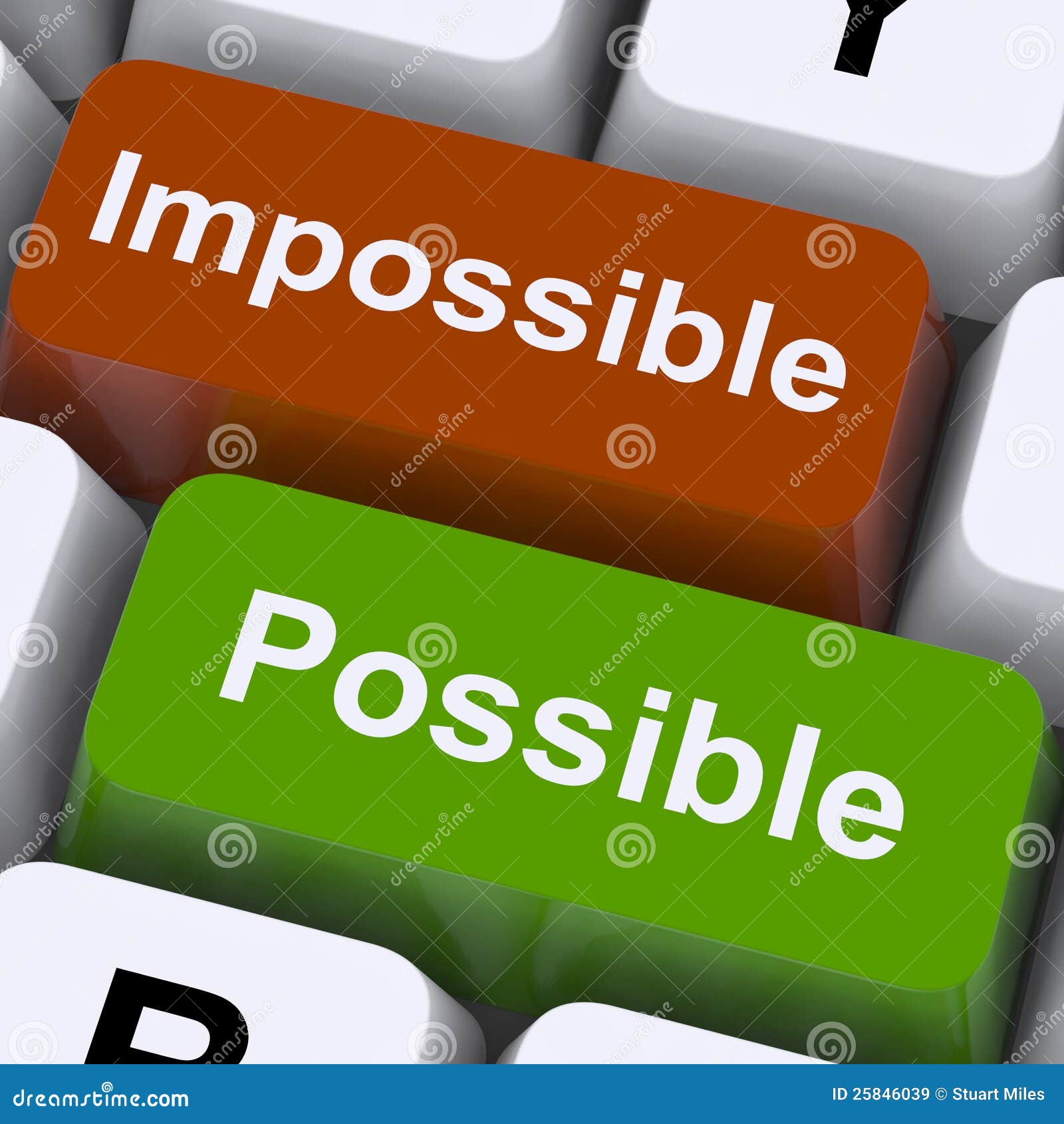 Possible and Impossible Keys Show Optimism and Positivity Stock ...