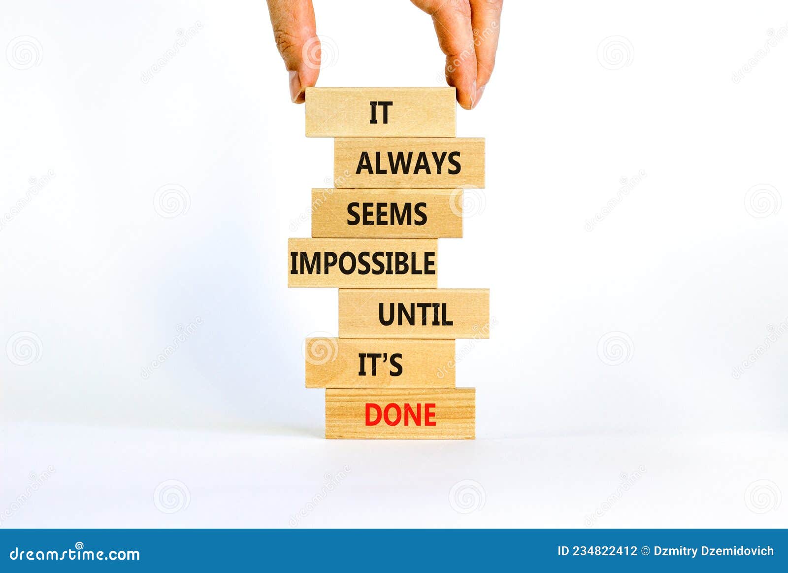 Possible or Impossible Symbol. Wooden Blocks with Words it always Seems ...