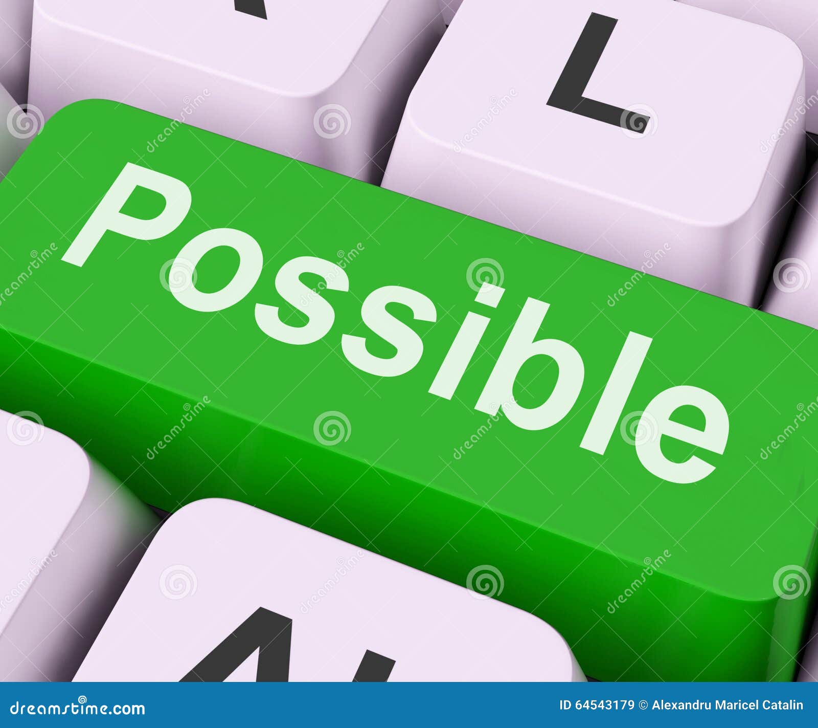 Possible Key Means Workable or Achievable Stock Image - Image of ...