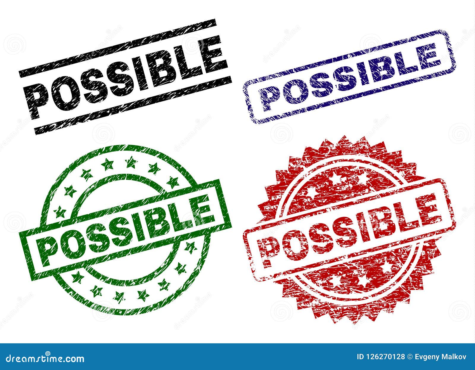 Grunge Textured POSSIBLE Seal Stamps Stock Vector - Illustration of ...