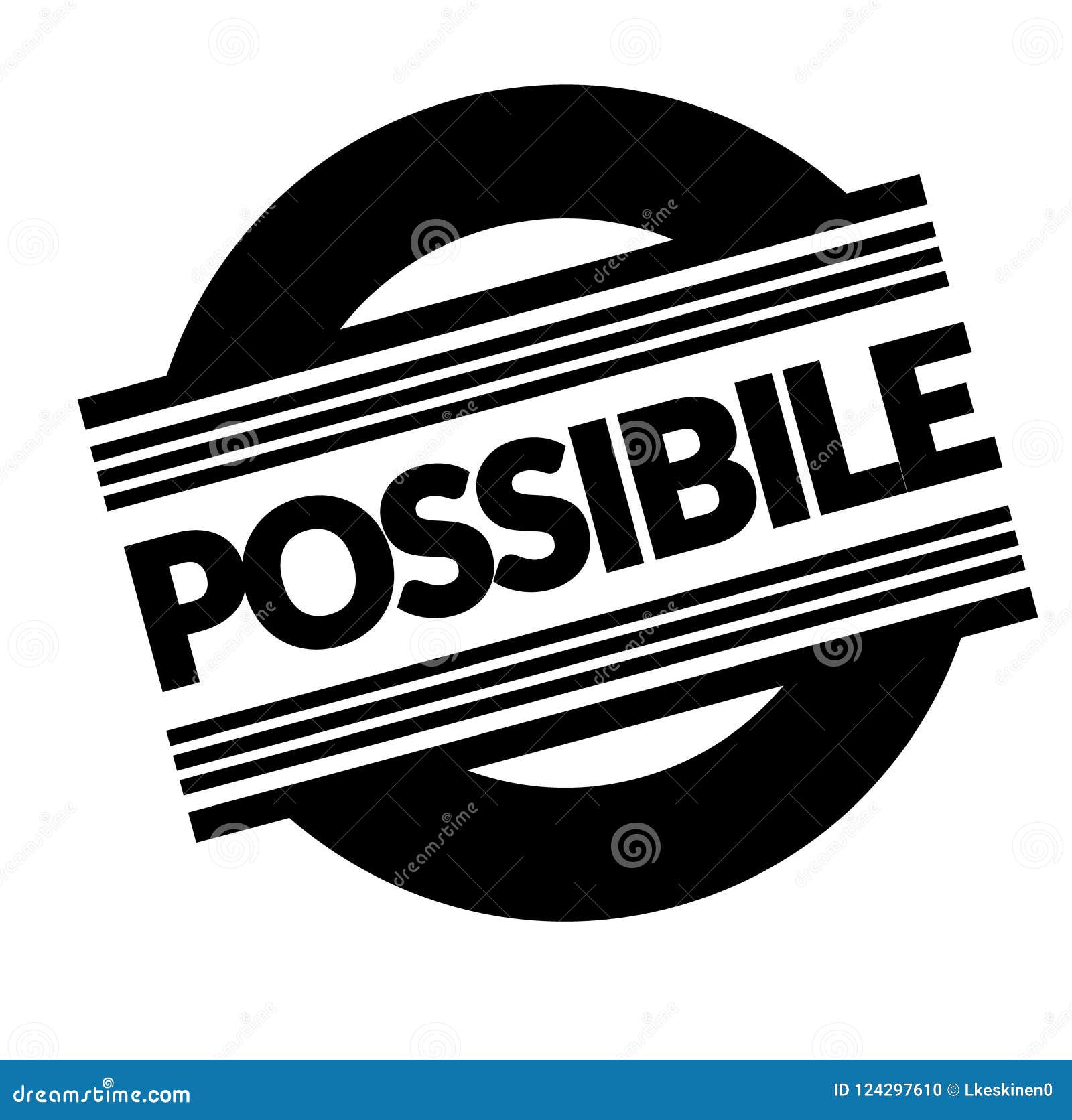 Possible stamp on white stock vector. Illustration of sticker - 124297610