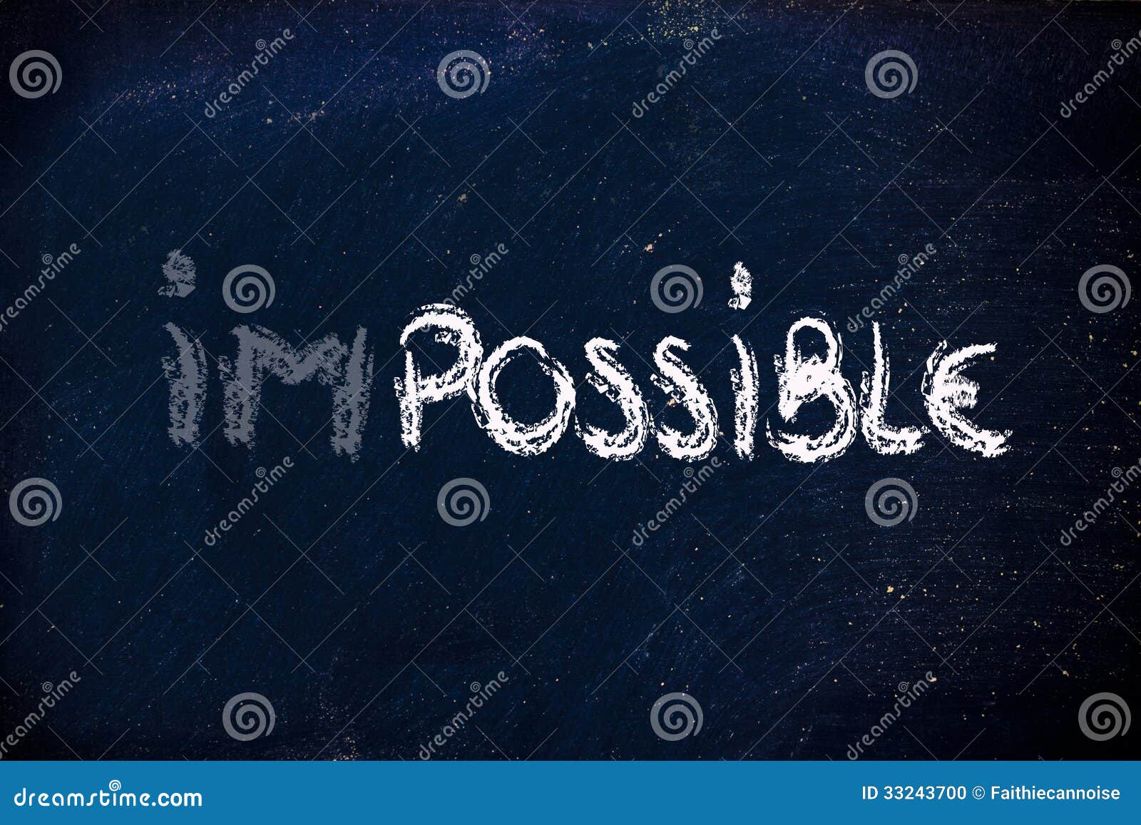 Possible Vs. Impossible, Challenge Concepts on Blackboard Stock Photo ...