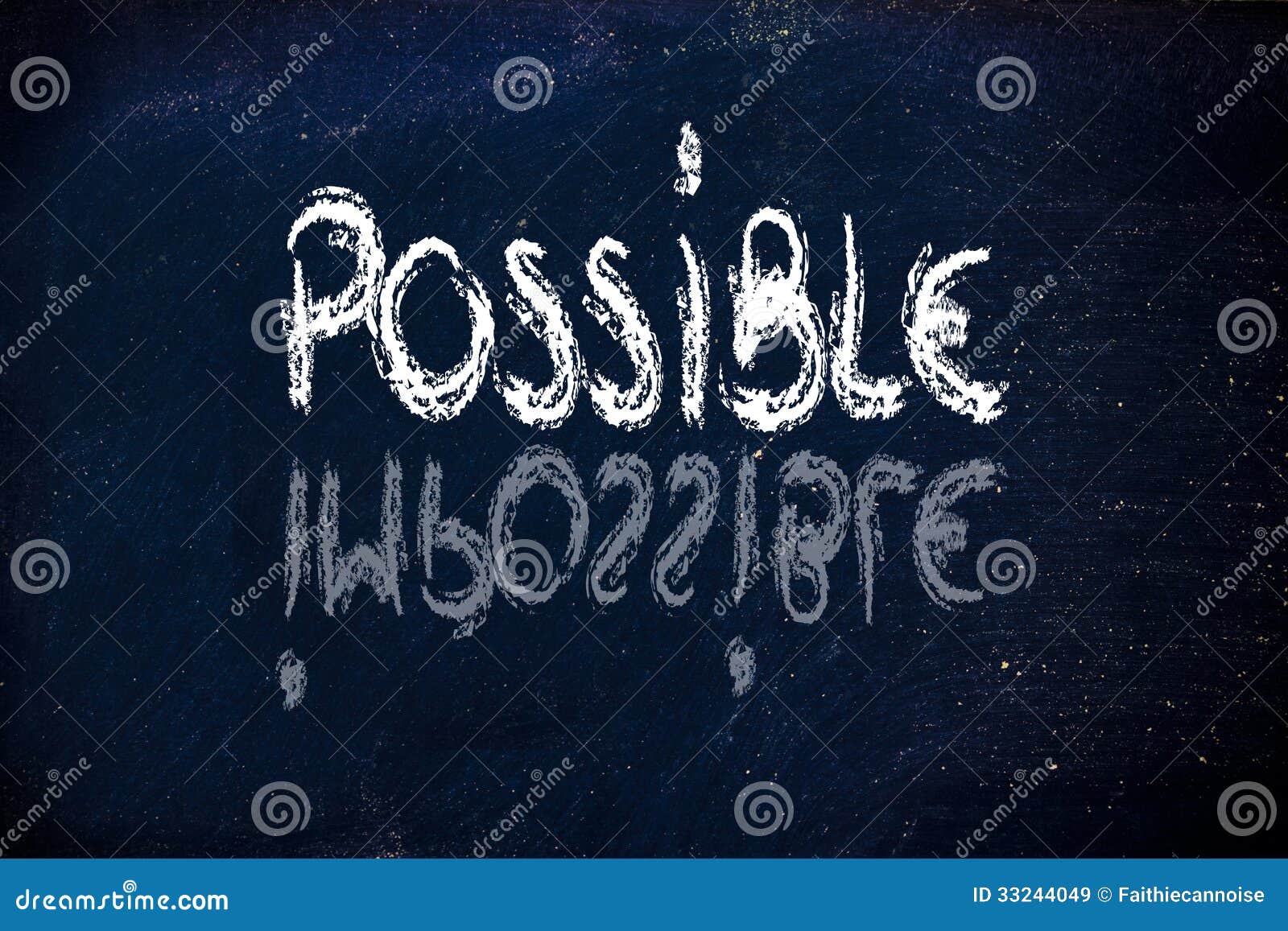 Possible Vs. Impossible, Challenge Concepts on Blackboard Stock ...
