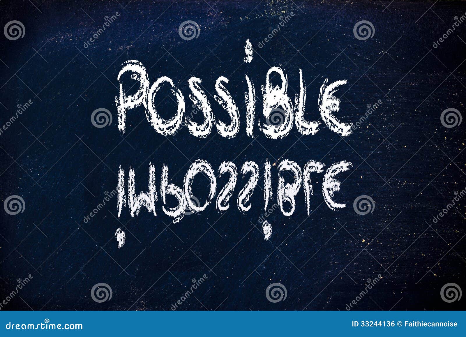Possible Vs. Impossible, Challenge Concepts on Blackboard Stock ...