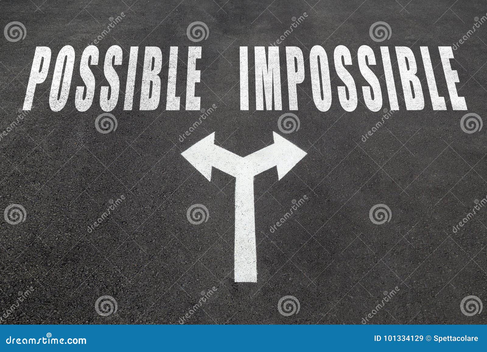 Possible Vs Impossible Choice Concept Stock Image - Image of hope ...