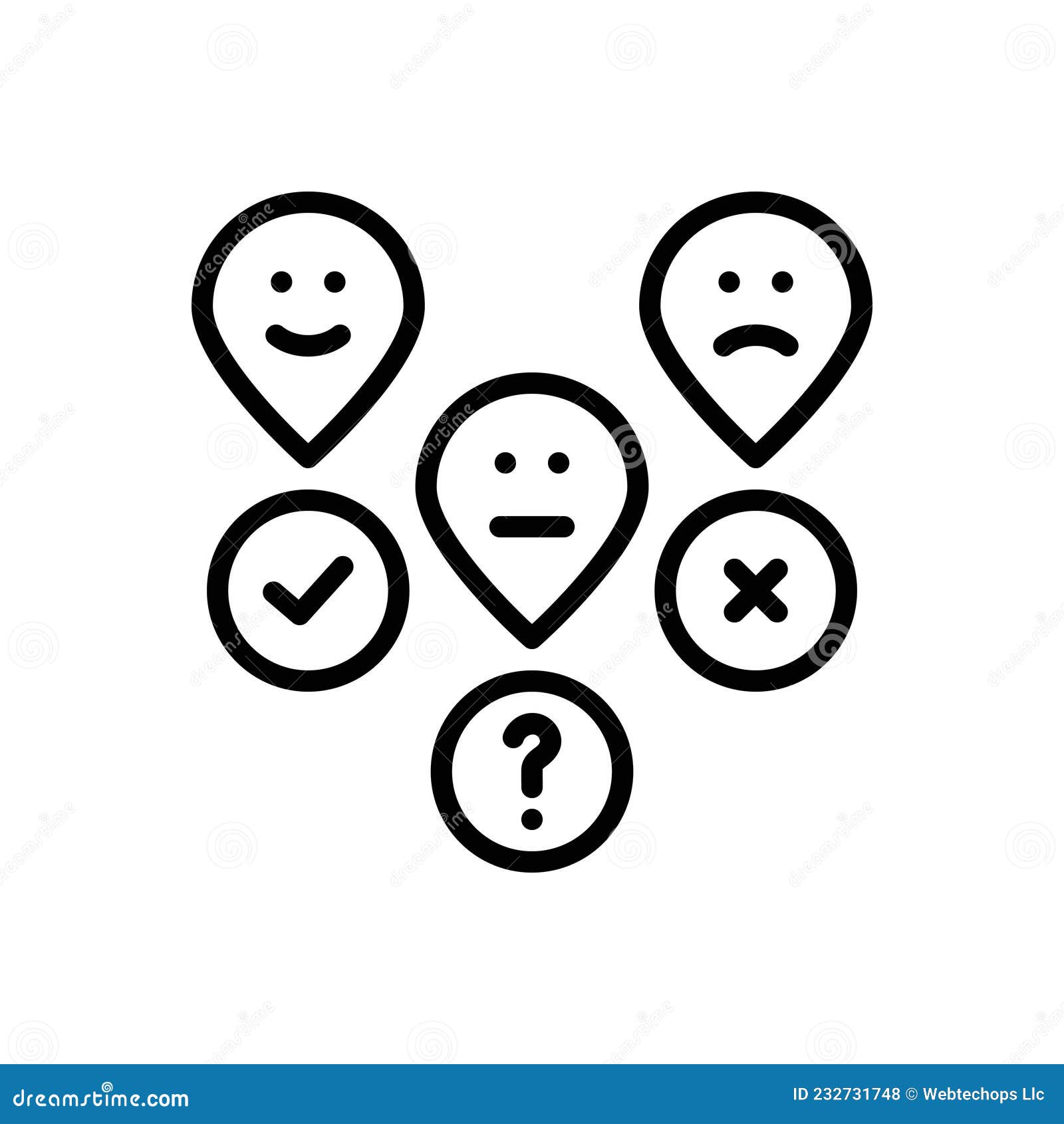 Black Line Icon for Possibly, Likely and Probably Stock Vector ...