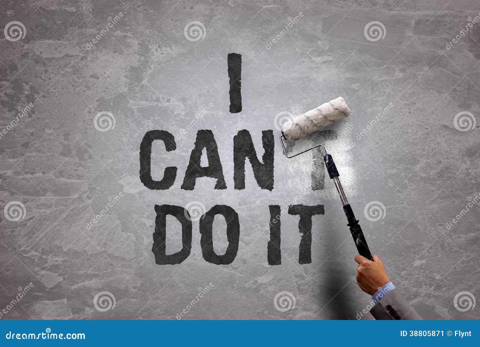 Posso farlo immagine stock. Immagine di cemento, accessibilità - 38805871
