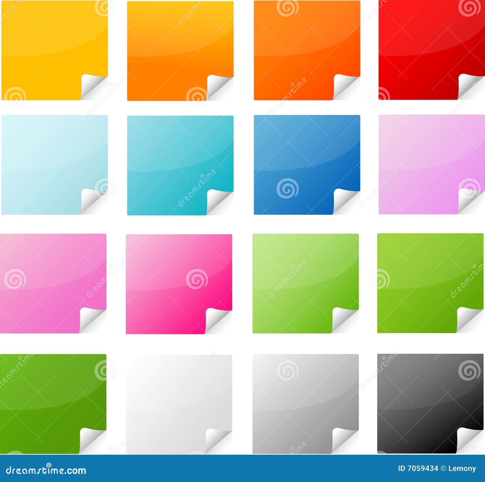 Post-it ilustración del vector. Ilustración de modelo - 7059434