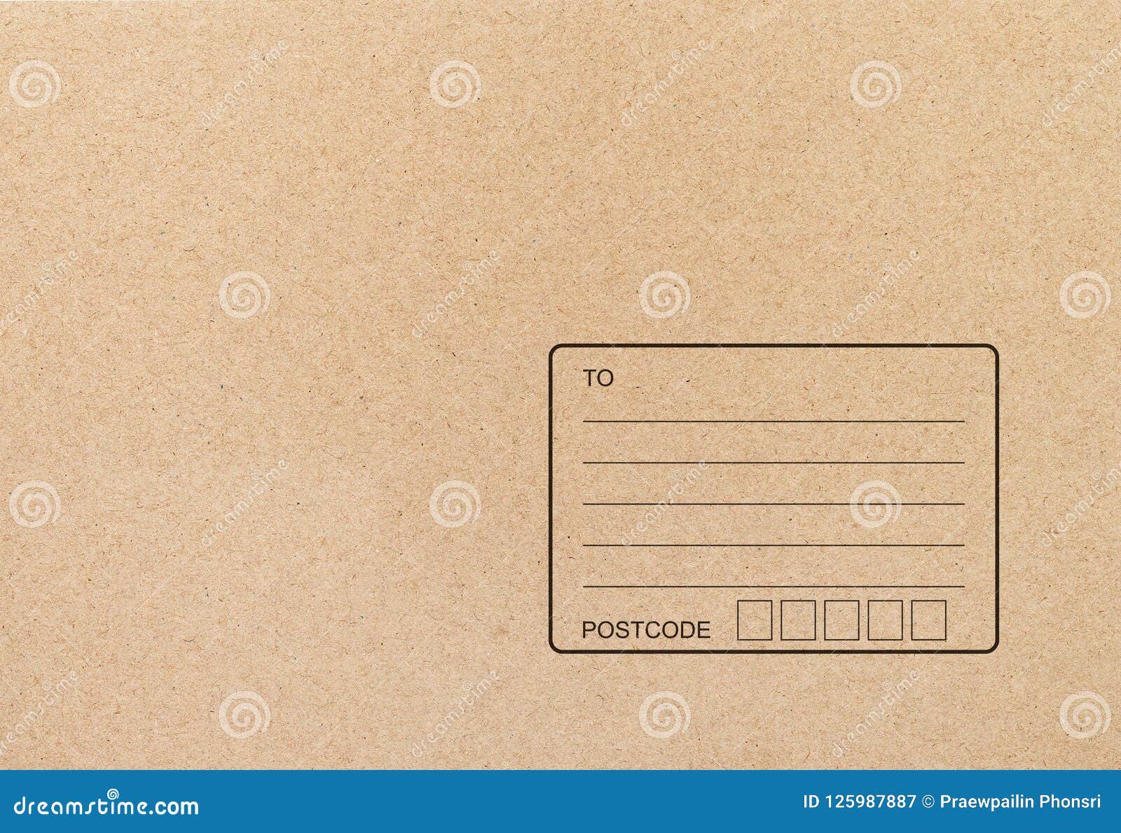 Post Address Template Background on Parcel Paper. Stock Image - Image ...