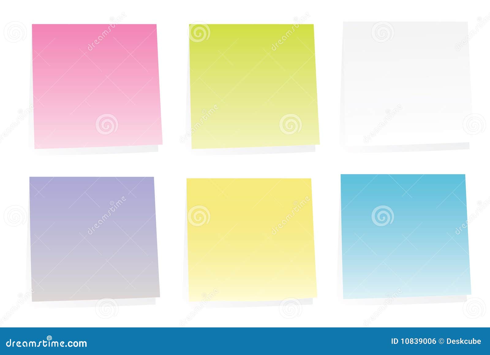 Post it, adhesive paper stock vector. Illustration of white - 10839006