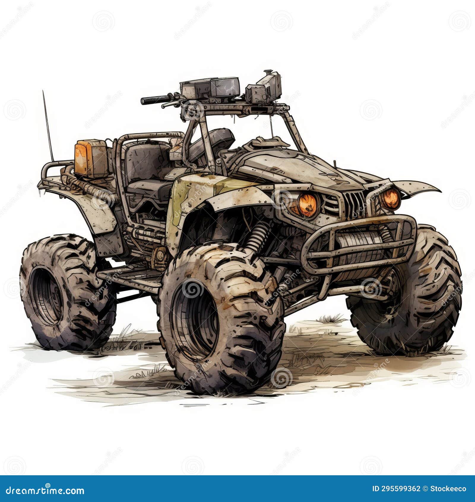 Post-apocalyptic Atv: Hyper-realistic Four Wheel Drive Vehicle ...