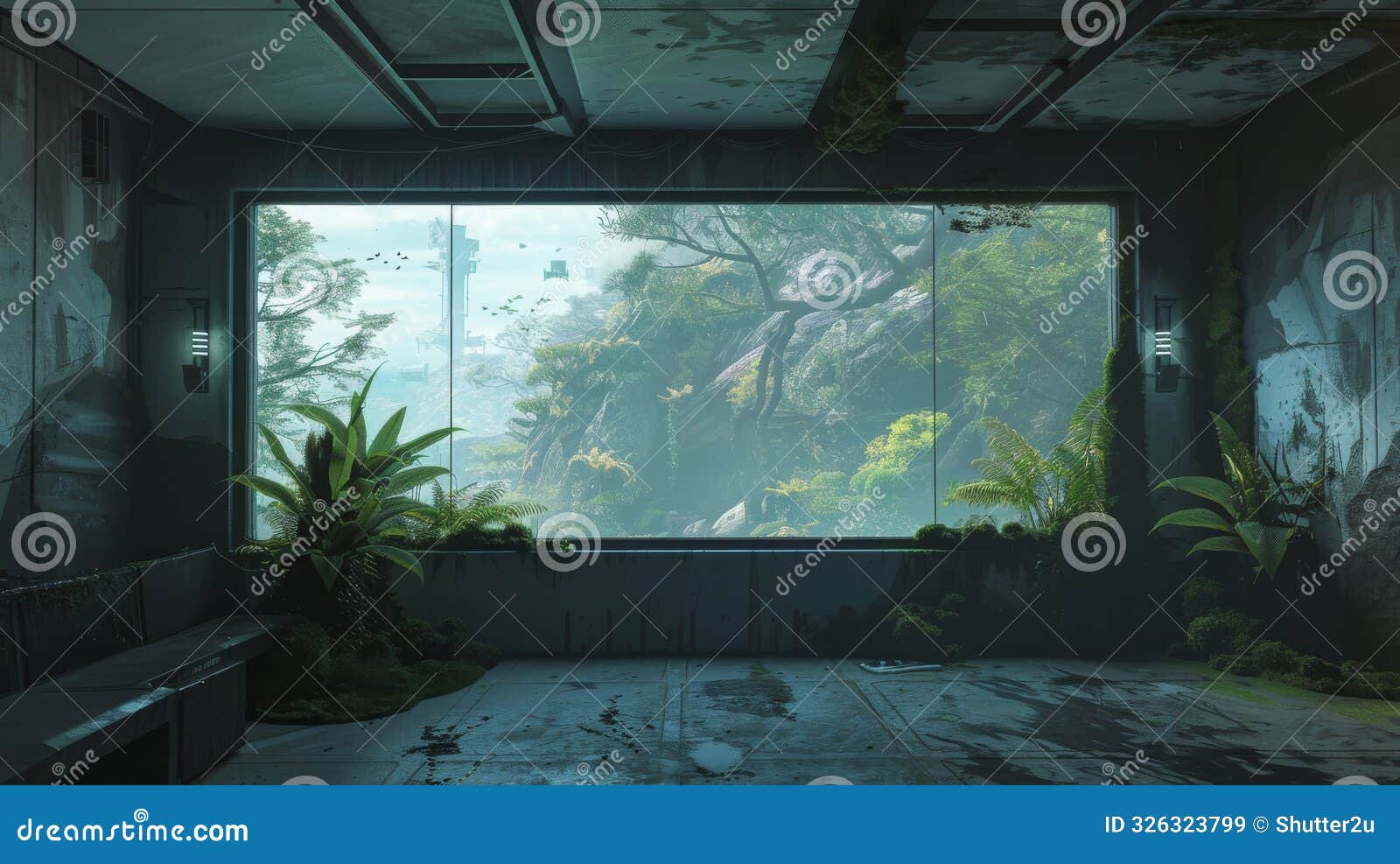 A Postapocalyptic Bunker with Holographic Windows Depicting Prefall ...