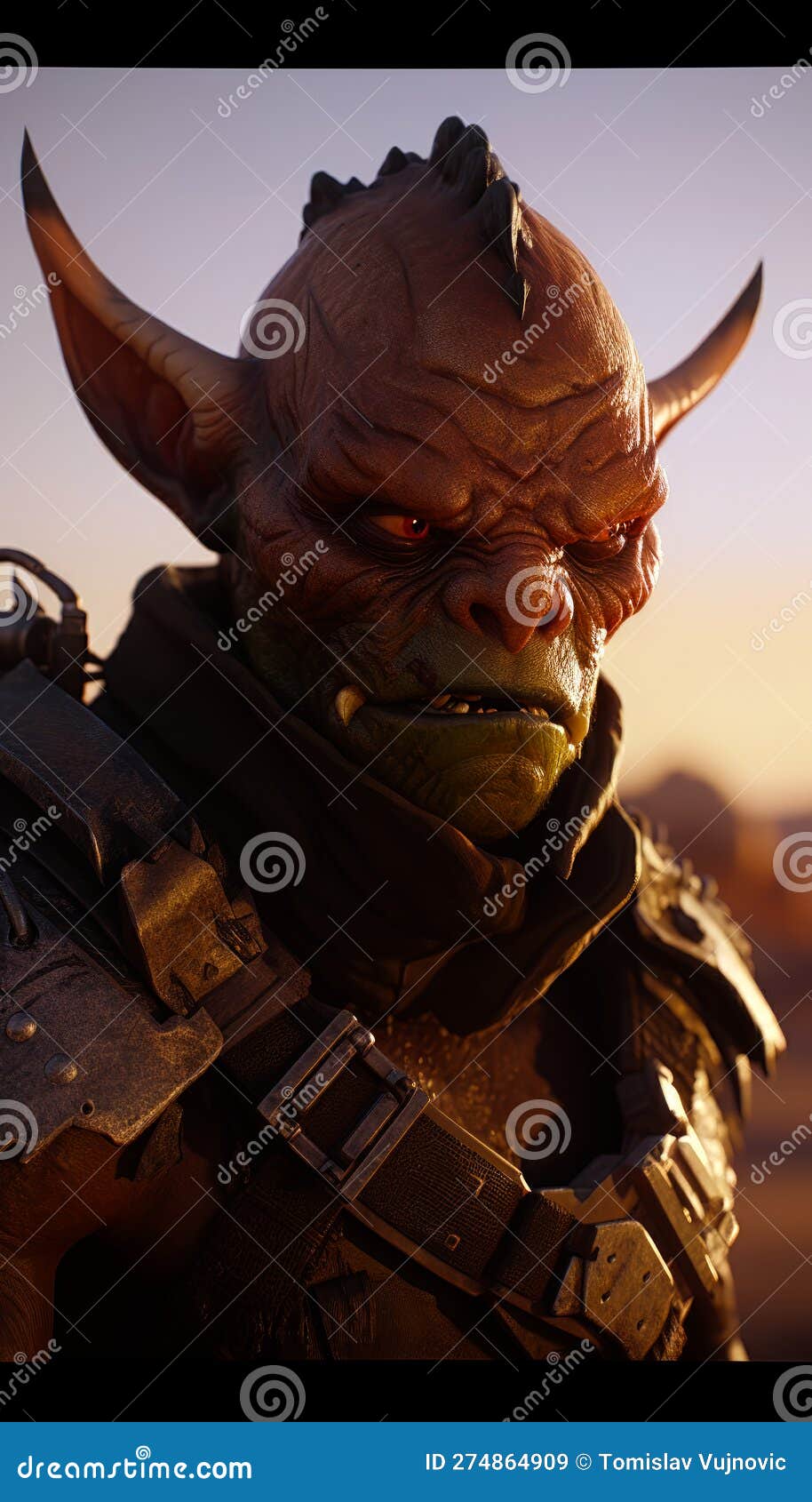 Goblin Or Ghoul Face. Black Horror Stencil Template Vector Illustration ...