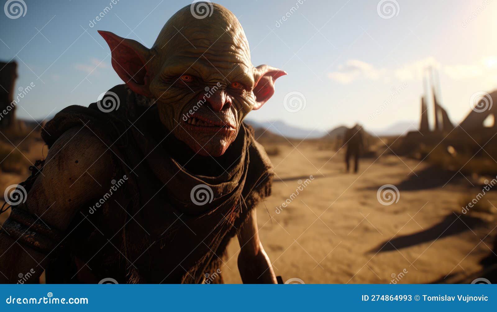 Post Apocalyptic Goblin Scavenger Stock Illustration - Illustration of ...