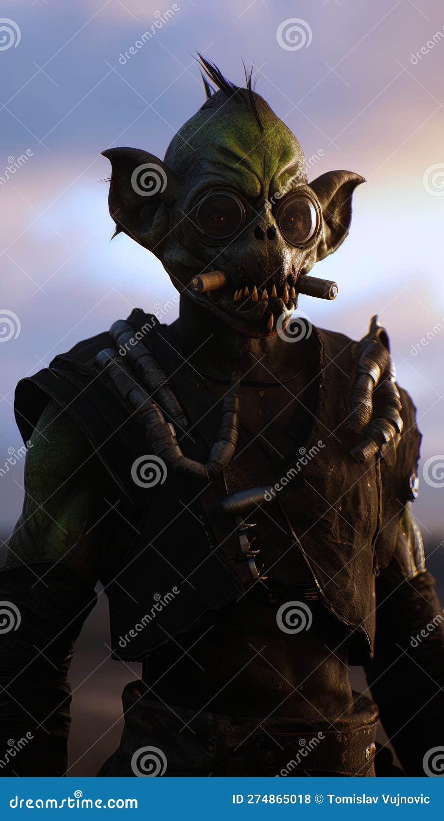 Post Apocalyptic Goblin Scavenger Stock Illustration - Illustration of ...