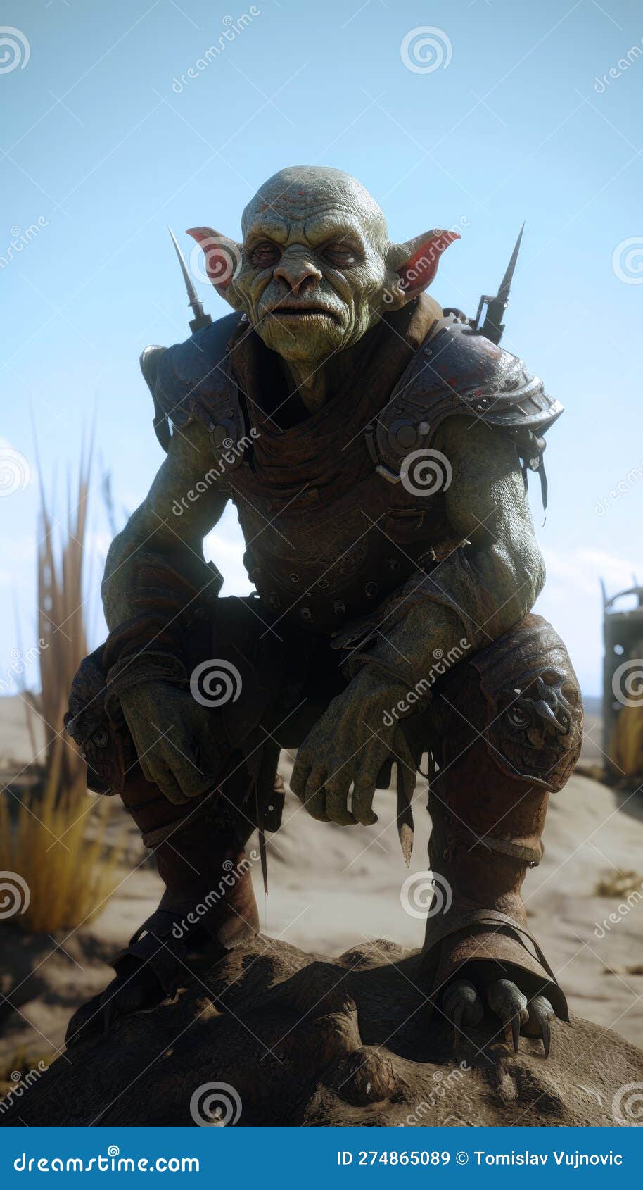 Post Apocalyptic Goblin Scavenger Stock Illustration - Illustration of ...