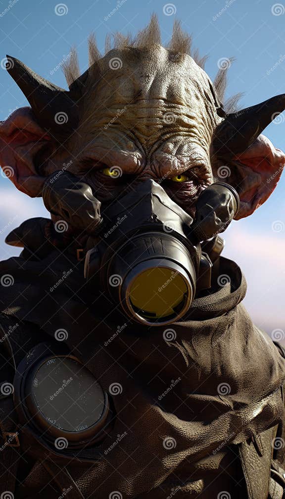 Post Apocalyptic Goblin Scavenger Stock Illustration - Illustration of ...