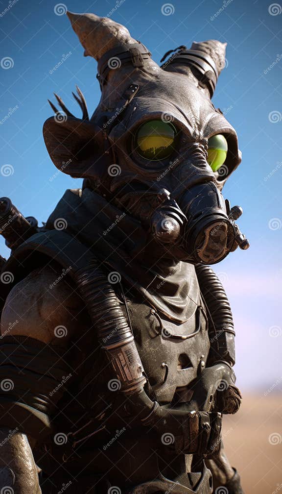 Post Apocalyptic Goblin Scavenger Stock Illustration - Illustration of ...