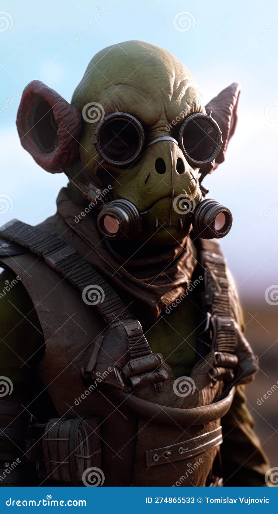 Post Apocalyptic Goblin Scavenger Stock Illustration - Illustration of ...