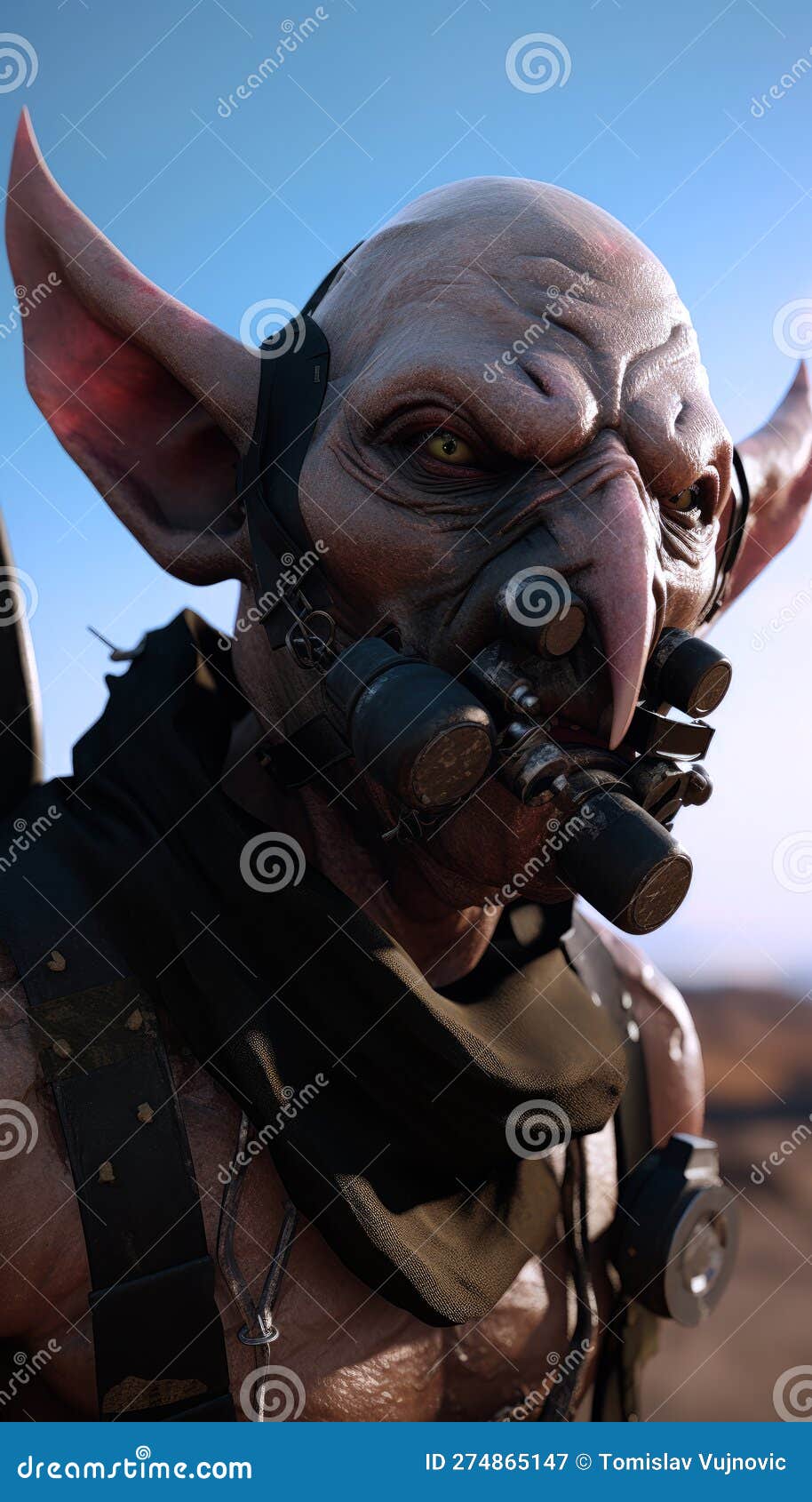 Post Apocalyptic Goblin Scavenger Stock Illustration - Illustration of ...