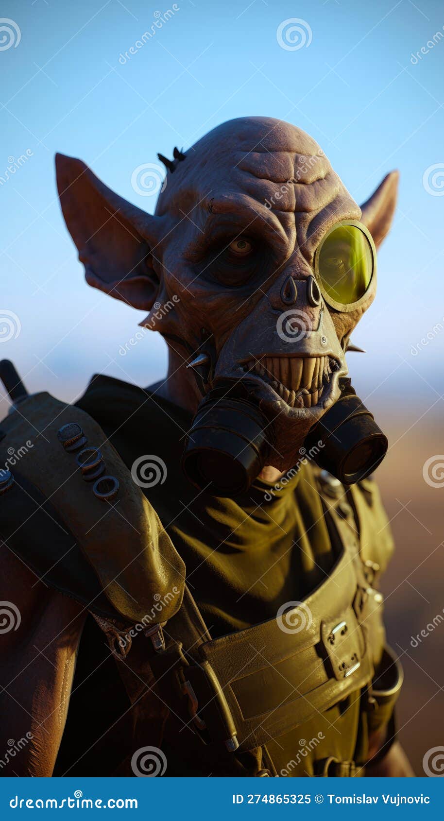 Post Apocalyptic Goblin Scavenger Stock Illustration - Illustration of ...