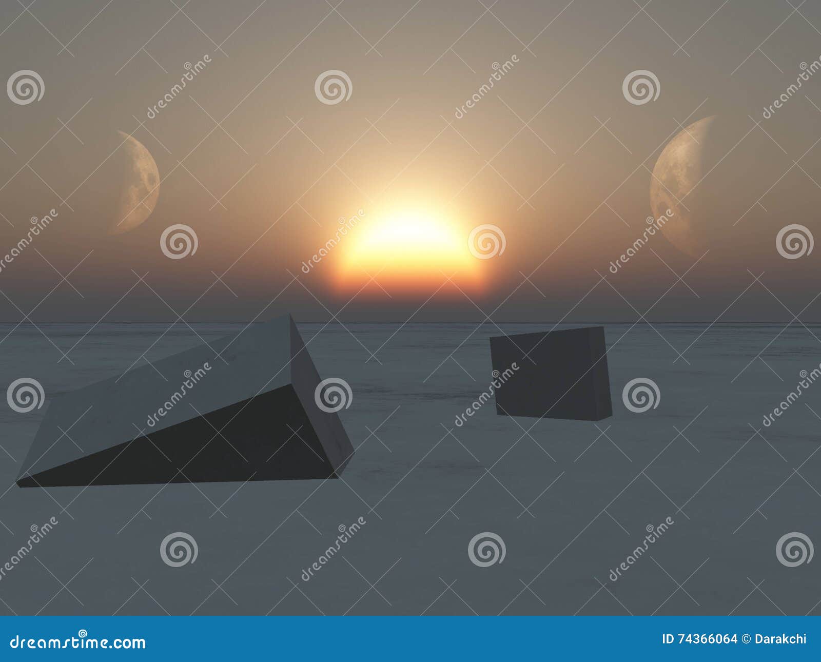 Post apocalyptic ruins stock illustration. Illustration of smoke - 74366064