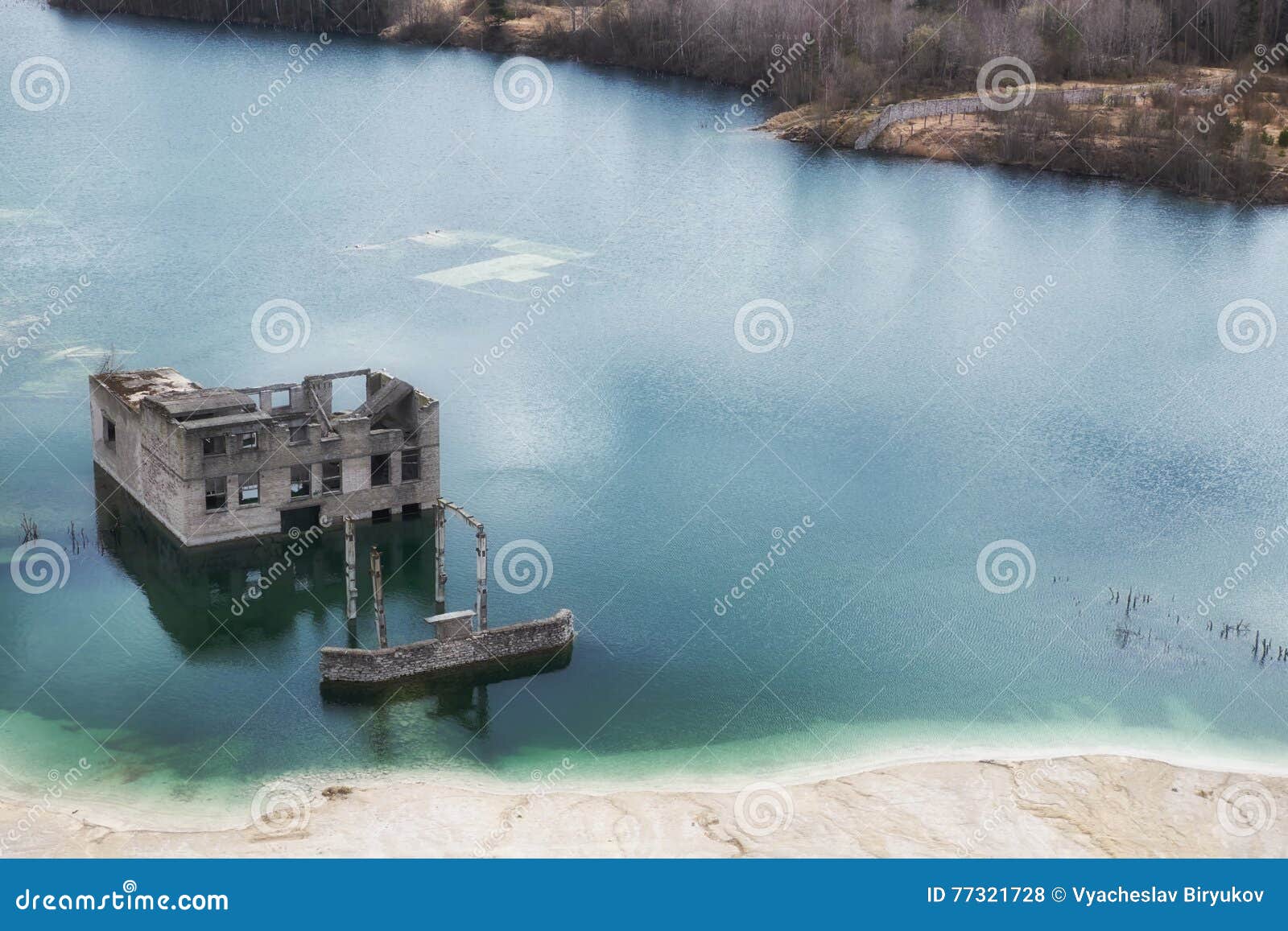 Post-apocalyptic ruins stock photo. Image of prison, brick - 77321728