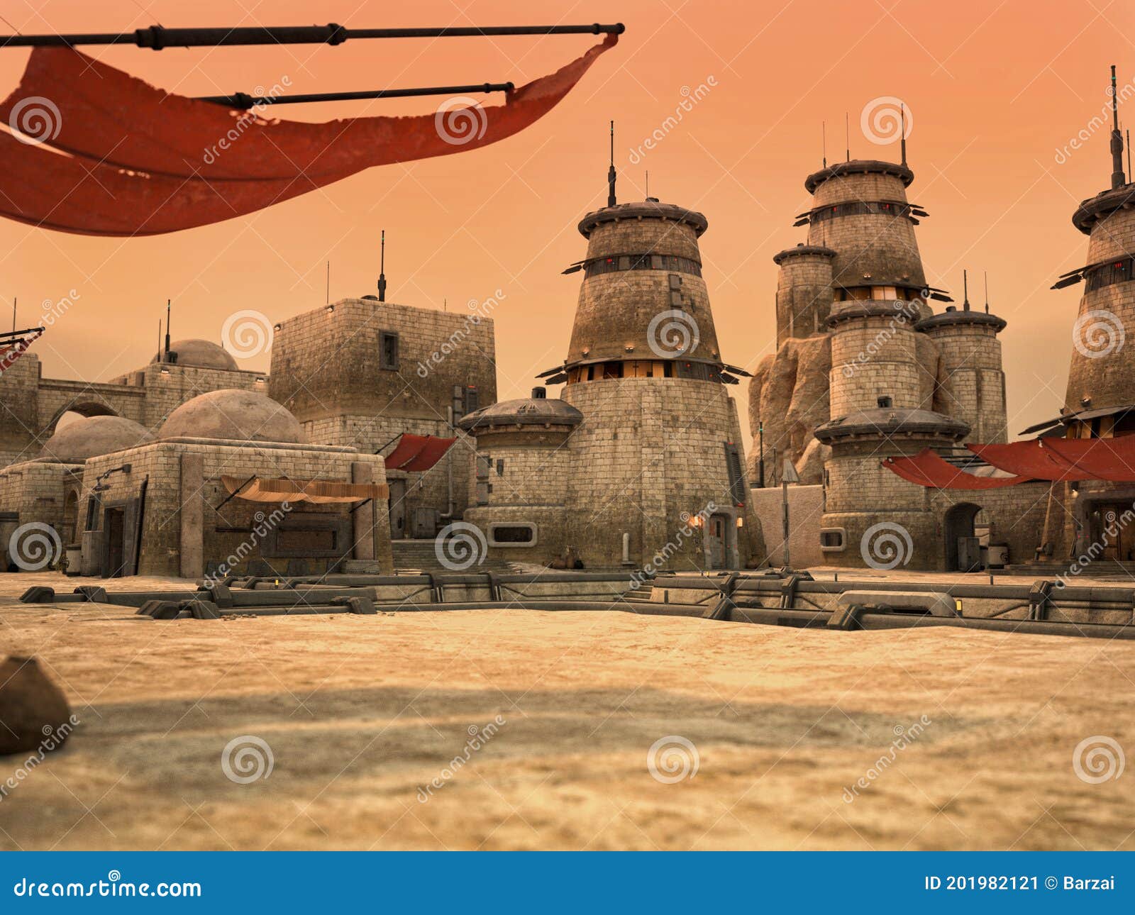 Outpost On The Desert Stock Photo | CartoonDealer.com #58052760