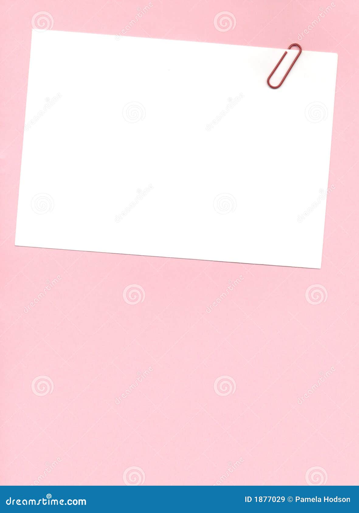 Post-it avec le trombone image stock. Image du notification - 1877029