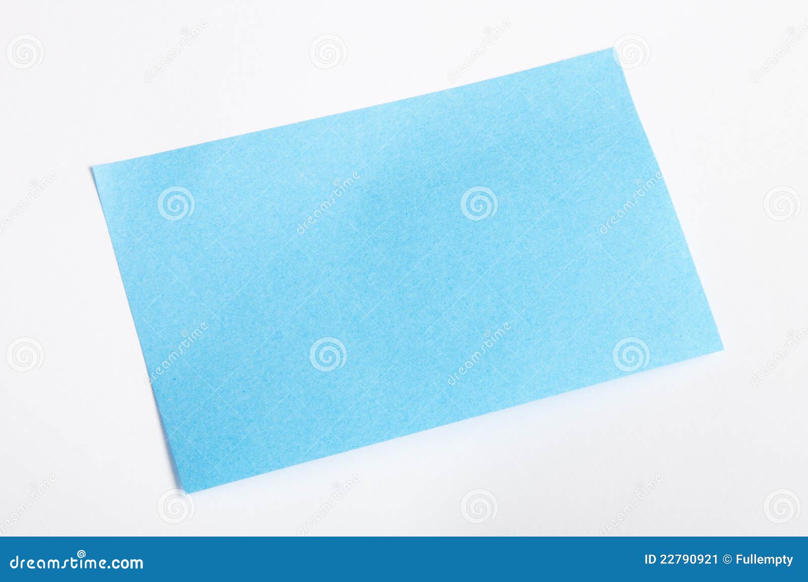 Post-it Azul En Fondo Claro Imagen de archivo - Imagen de escriba ...