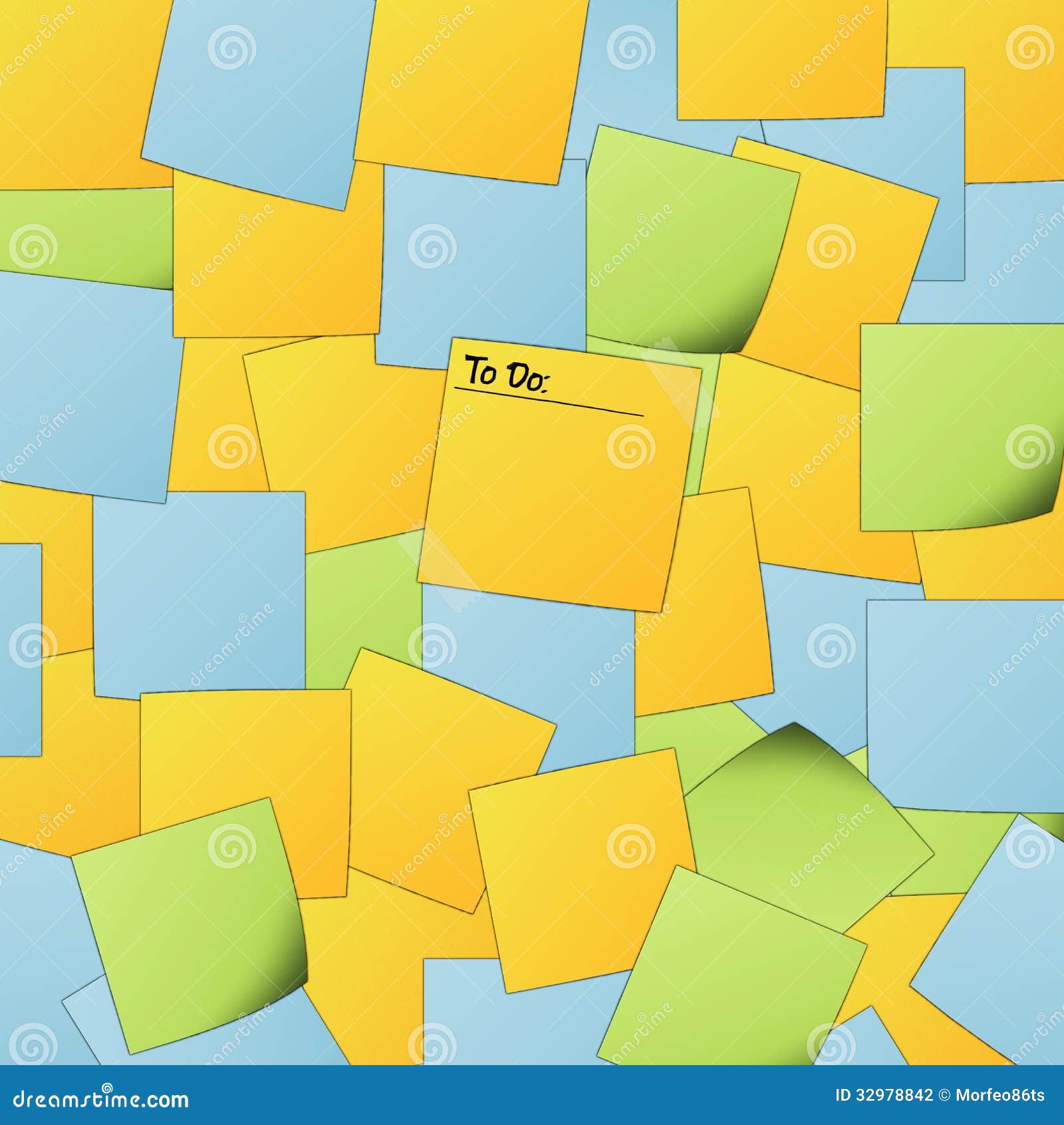 Post it Background with Text Stock Illustration - Illustration of curve ...