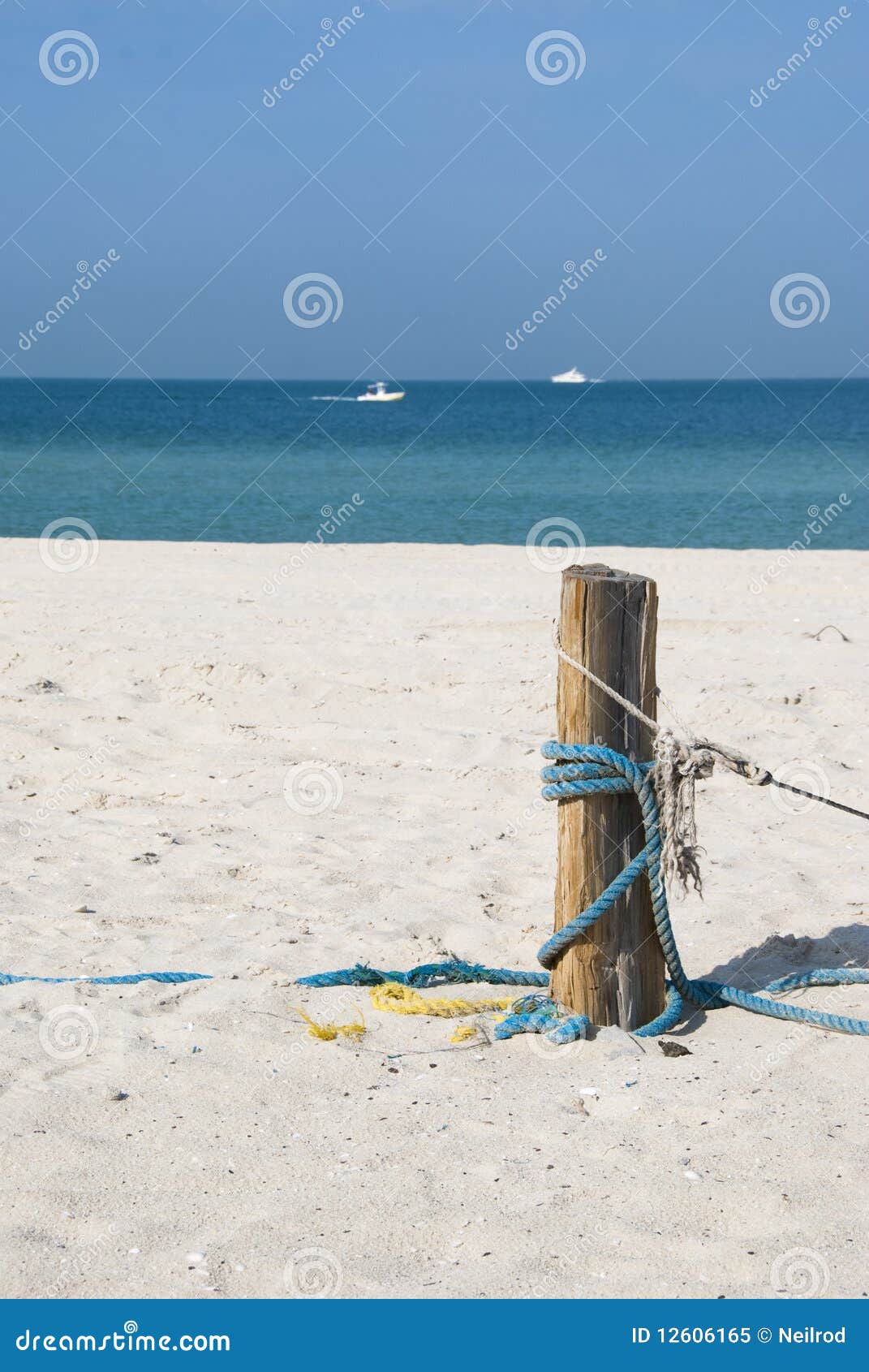 A post at a beach stock image. Image of ocean, cruising - 12606165