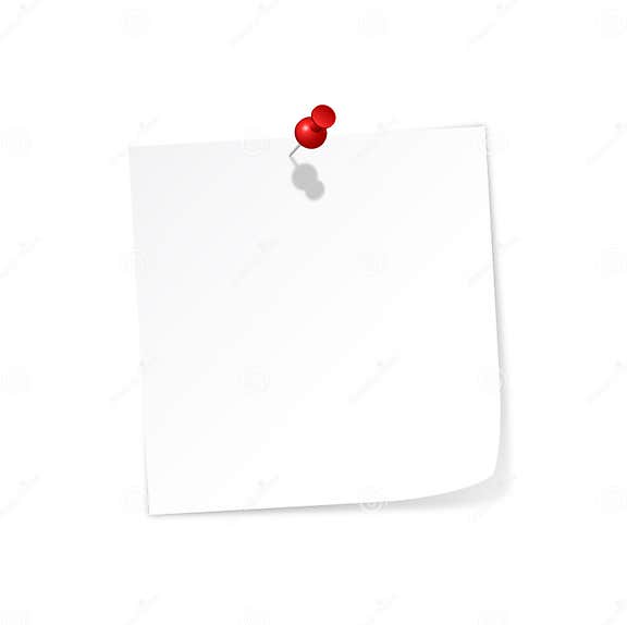 Post-it blanco ilustración del vector. Ilustración de notepaper - 10013768