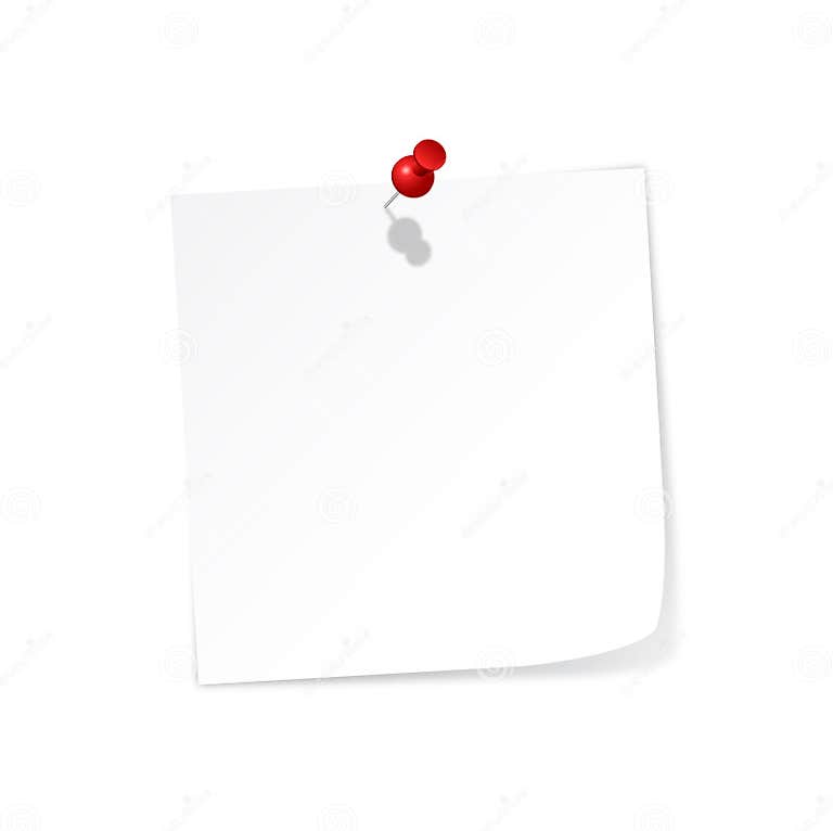 Post-it blanco ilustración del vector. Ilustración de notepaper - 10013768