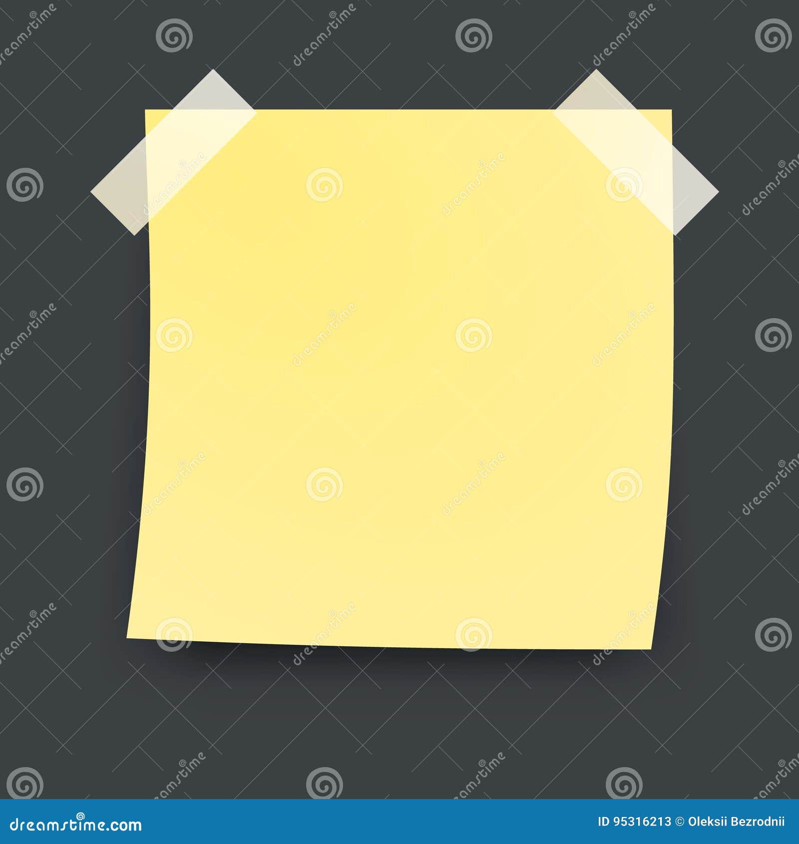 Post Blank Sticky Paper Sheet Vector Stock Vector - Illustration of ...