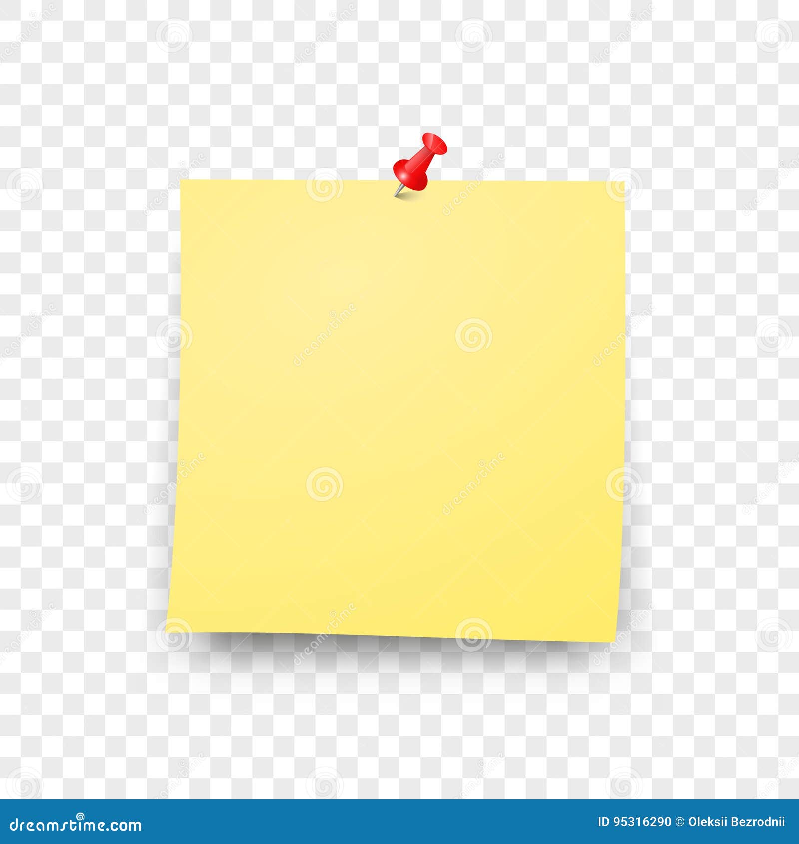 Post Blank Sticky Paper Sheet Vector Stock Vector - Illustration of ...