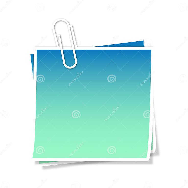 Post-it blue stock illustration. Illustration of information - 16383854